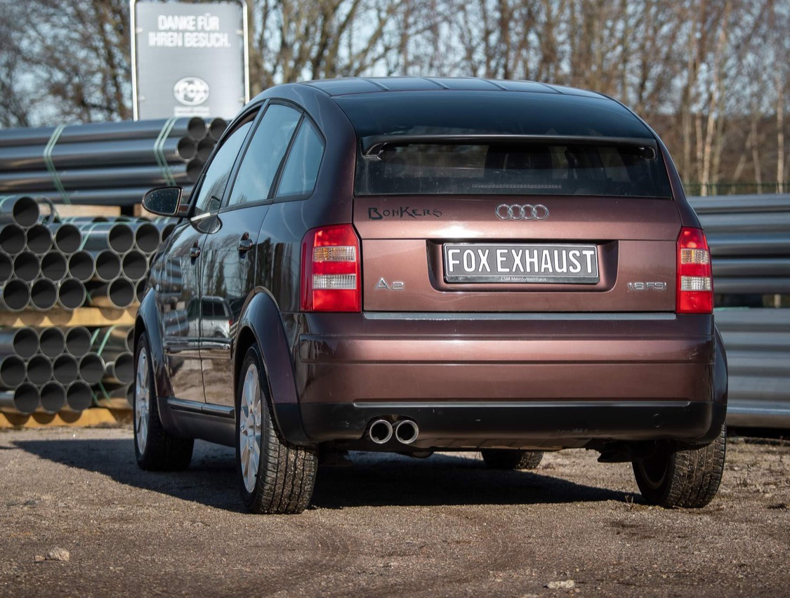 FOX cat-back izpušni sistem – 2×76 Tip 25 (sestavljen iz zadnjega in ...