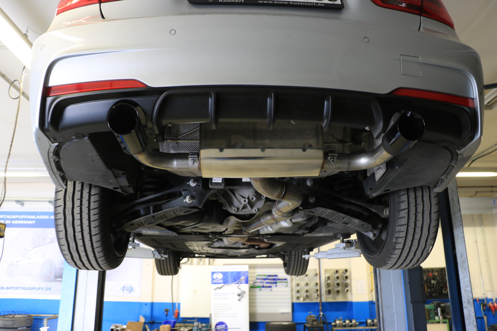 FOX zadnji športni lonec prečni BMW F30/31 – 335d izhod desno/levo – 1× ...